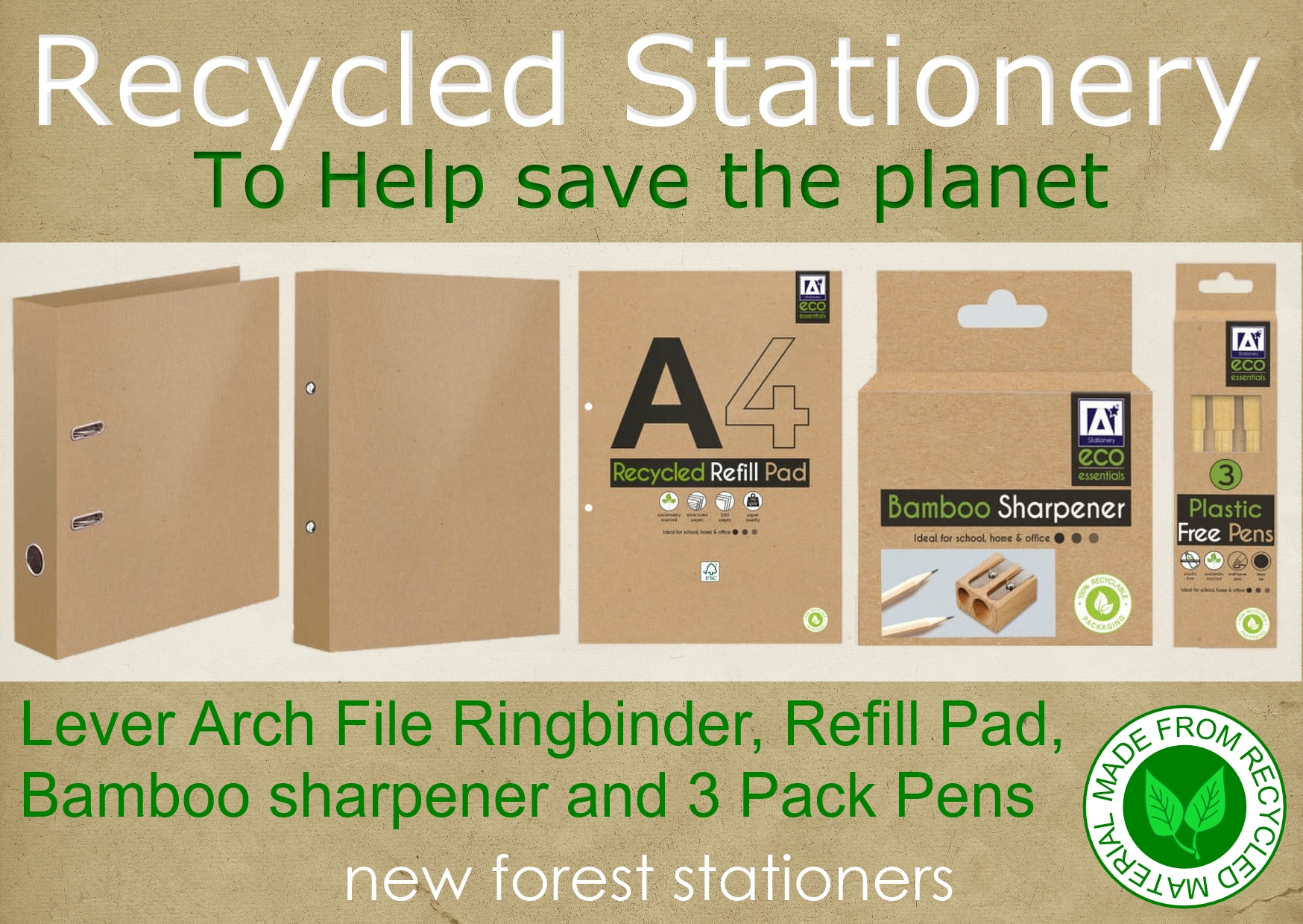 We Love – Recycled Stationery – New Forest Stationers